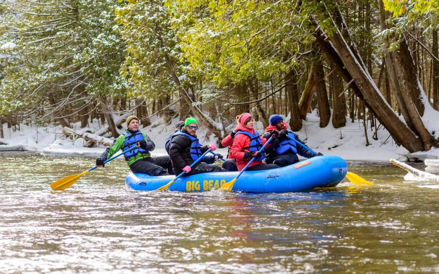 A Unique Guided Winter Rafting in Michigan | Big Bear Adventures